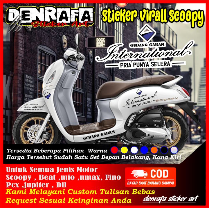 STICKER CUTTING SCOOPY VIRAL GUDANG GARAM / STIKER DECAL GUDANG GARAM ...