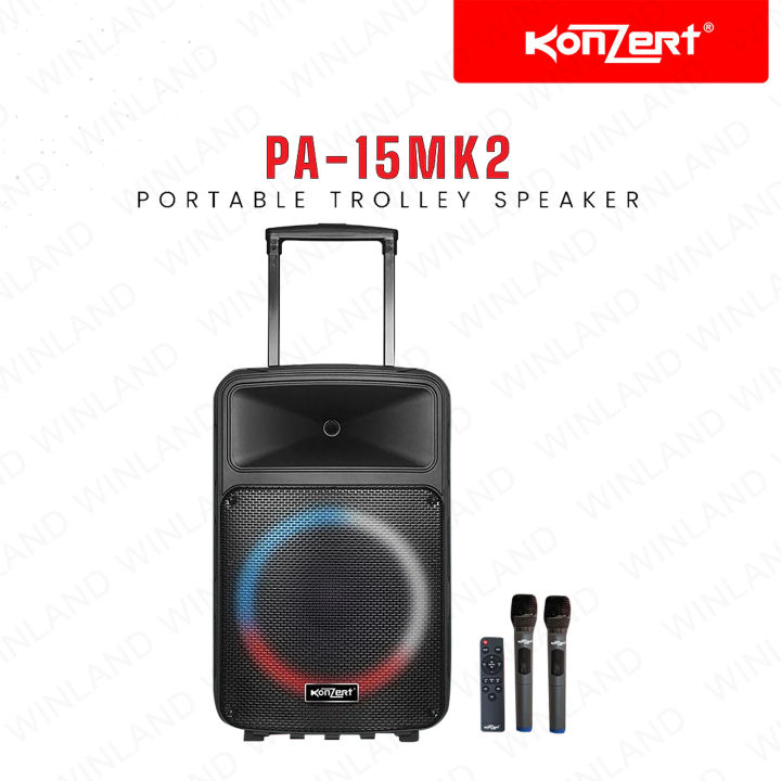 Konzert by Winland 2-Way 500W Powered Portable Rechargeable Trolley ...