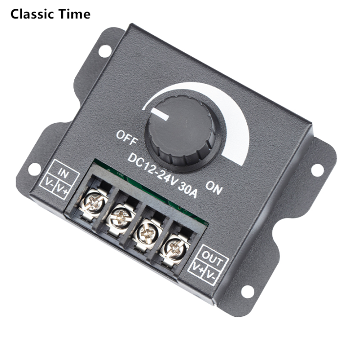 DC 12V 24V LED Dimmer Switch 30A 360W Voltage Regulator Adjustable ...
