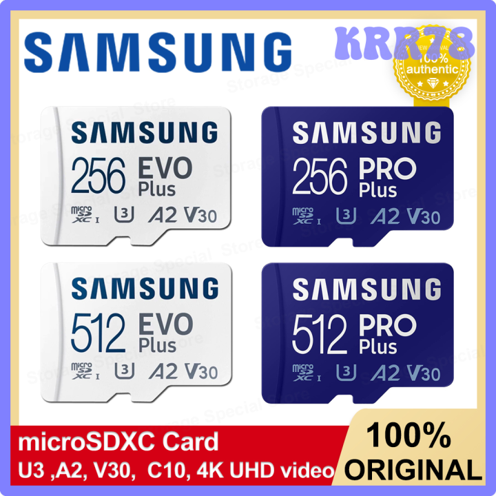 [KRR78] Samusng Tf Evo Plus Geheugenkaart Pro Plus Micro Sd Kaart UHS-I U3 A2 V30ทรานส์แฟลช ...