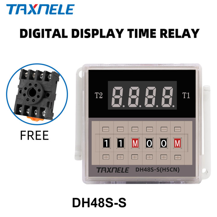 DH48S-S Digital Time Delay Relay Programmable Double Relay Switch ...