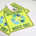 De-Sign Proper Waste Disposal Signage Sticker 8x8" Inches, Waterproof ...