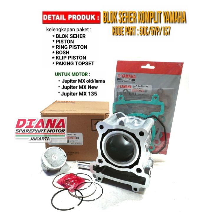 BLOK SEHER JUPITER MX 135CC, JUPITER MX LAMA/OLD, JUPITER MX NEW KUALITAS ORI 1S7/50C | Lazada ...