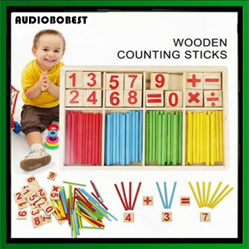 Colorful Bamboo Counting Sticks Baby Toy Montessori Teaching Aids ...