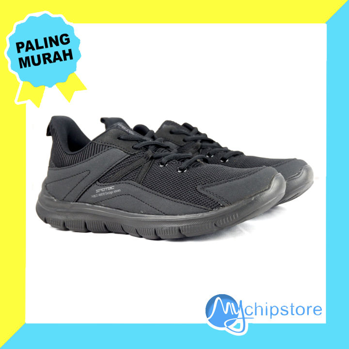 Sepatu Sekolah Pria/Wanita Spotec BRIAN - Hitam | Lazada Indonesia
