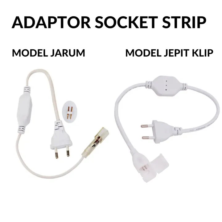SOKET COLOKAN SOCKET LED STRIP SELANG 5050 2835 220V ADAPTOR LAMPU ...