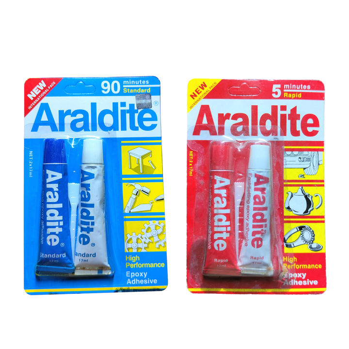 Lem Epoxy Araldite 17ml / Lem Besi Minute Adhesive Araldite Biru 90 ...