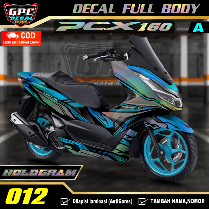Decal Sticker Hologram Honda PCX 160 2021 Fullbody - Dekal All New PCX ...