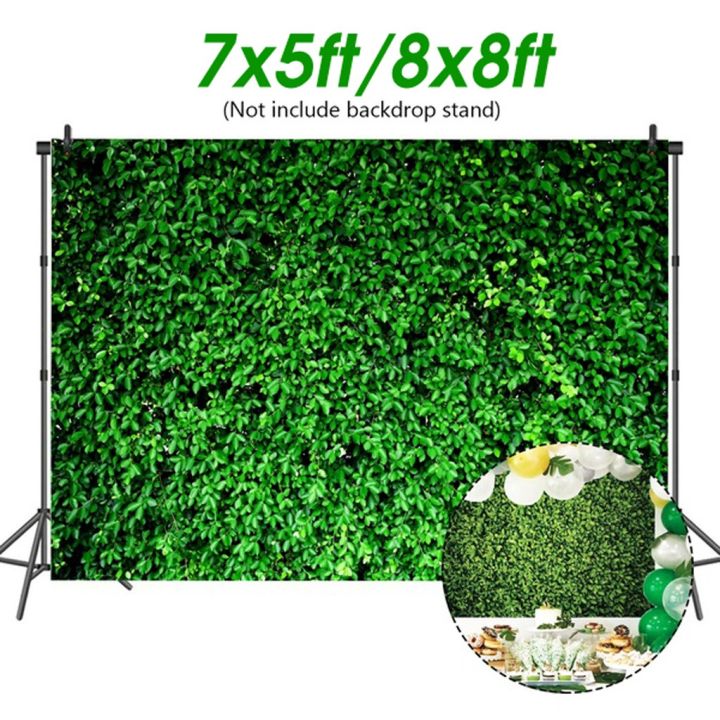 7x5Ft/ 8x8Ft Green Leaves Wall Backdrop for Photography Grass ...