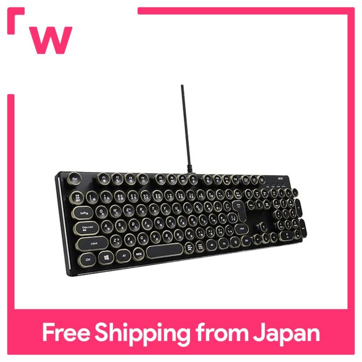 HKW typewriter-style mechanical keyboard, blue axis, JIS 109 keys, USB ...