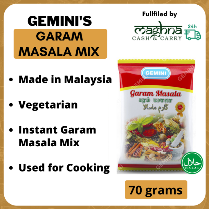 Gemini Garam Masala Mix (Rempah Garam Masala) - 1 Pack (70 gm) | Lazada
