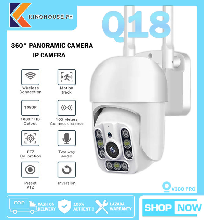 V380 Q10 / Q18 IP CAM WIFI Camera Monitor Indoor Outdoor 1080p HD Dome ...