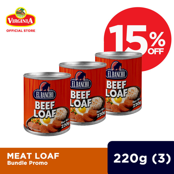 El Rancho Beef Loaf 220g x 3 | Lazada PH