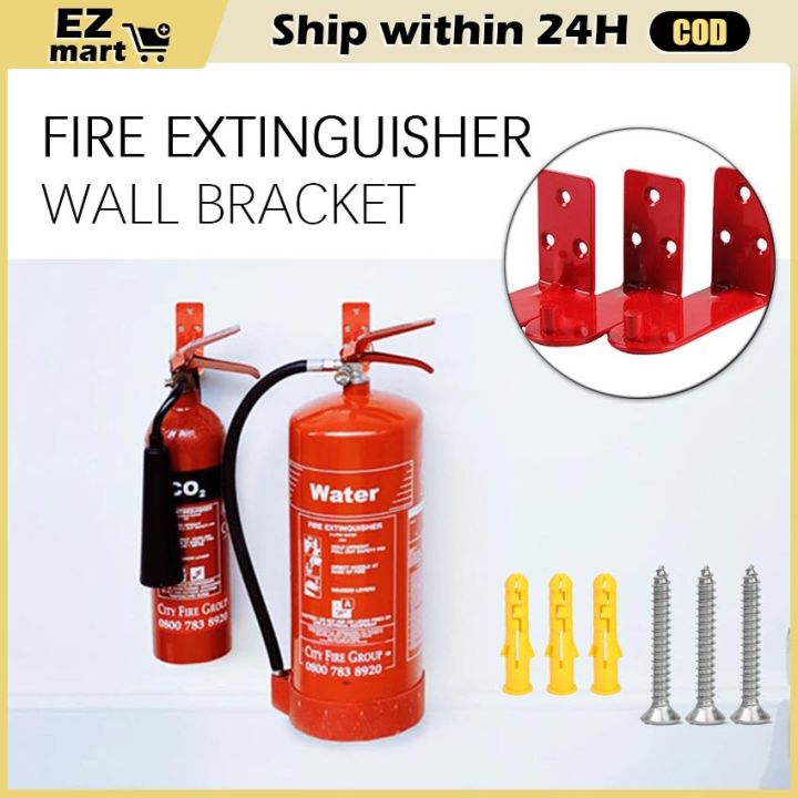 【Fast Shipping】 L Shape 20LB Extinguisher Fire Hook Wall Bracket Hanger ...