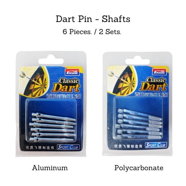 6 Pieces. Dart Pin Shafts Aluminum and Polycarbonate for Professional ...