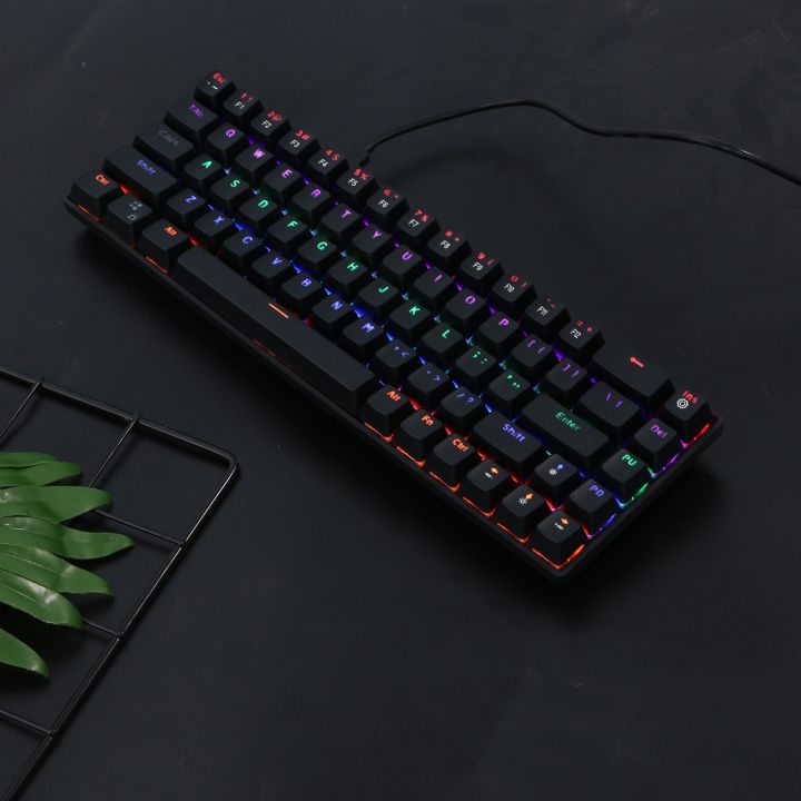 Dk68e 68-key Rgb Mechanical Gaming Keyboard Wired New Type Led Backlit ...