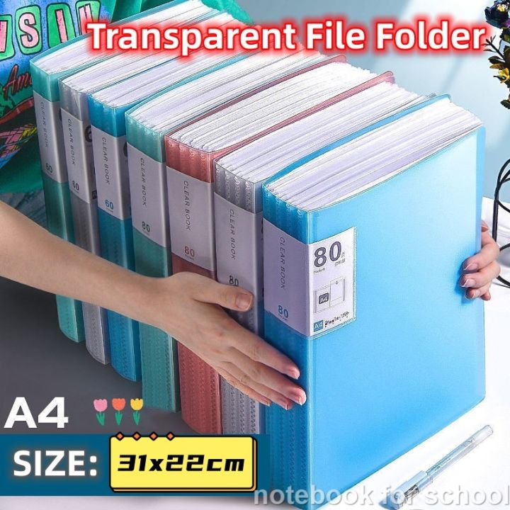 A4 Transparent File Folder Paper Storage Multi-layer Document Organizer ...