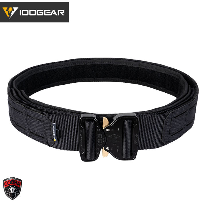 IDOGEAR Tactical Laser Belt 2 inches COBRA Metal Buckle Belt Quick ...