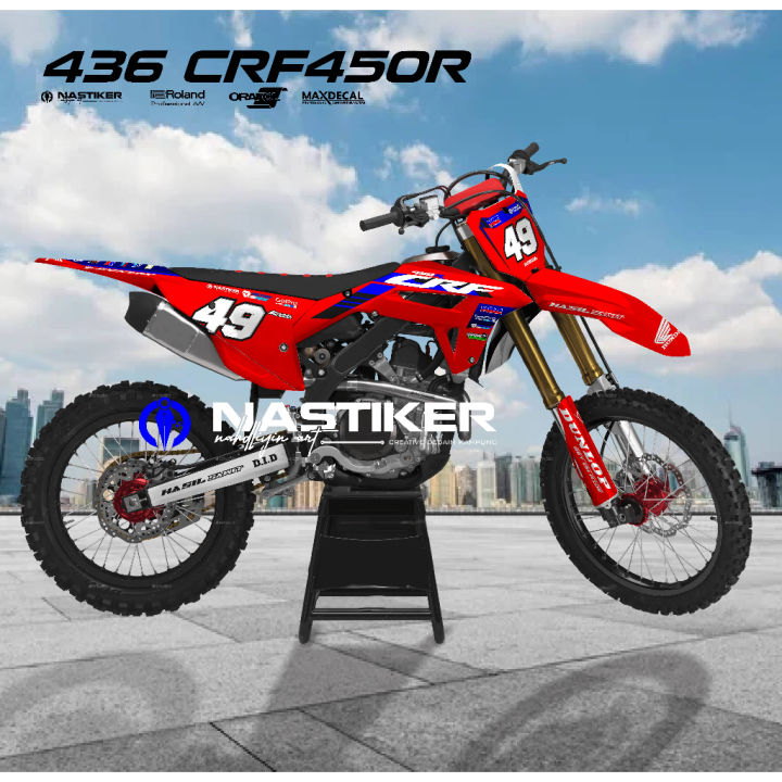 DECAL CRF 450 R CRF 450R FULBODY MERAH - STIKER DECAL CRF FULLBODY BISA ...