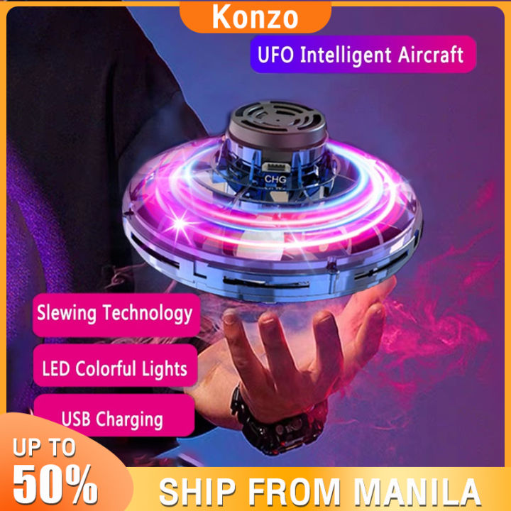 Mini UFO Flying Saucer Gyro Spinning Premium Toy Flying Spinner ...