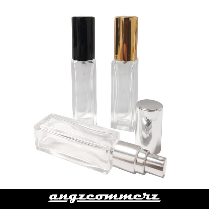 Botol Parfum Kaca Bening Minyak Wangi Kotak Spray Glass Tebal 10 ML ...