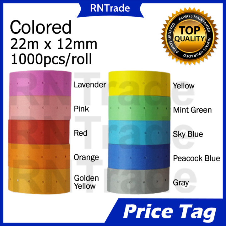 Price Tag Colored Sticker Colorful Label Price Tag Sticker 1 Roll (MINT ...