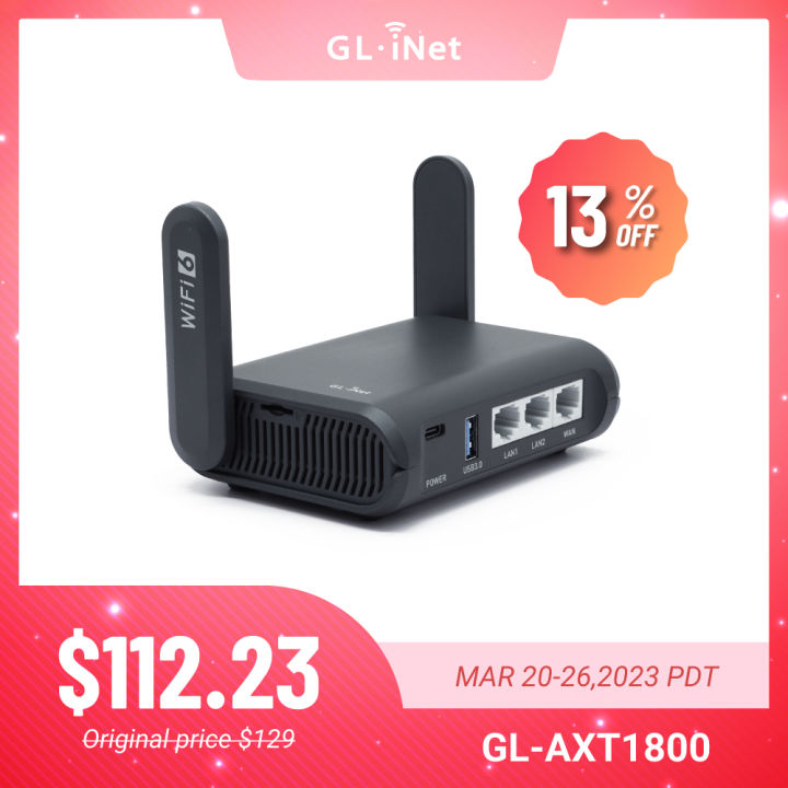GL.iNet GL-AXT1800 (Slate AX) Pocket-Sized Wi-Fi 6 Gigabit T | Lazada PH