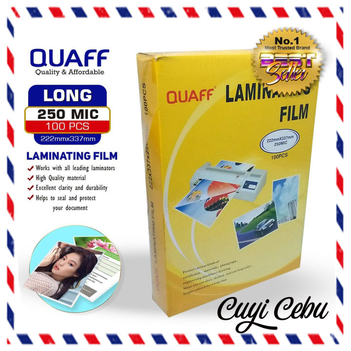 1PACK Quaff Laminating Film 125/250Microns Long Size- Cuyi Cebu | Lazada PH