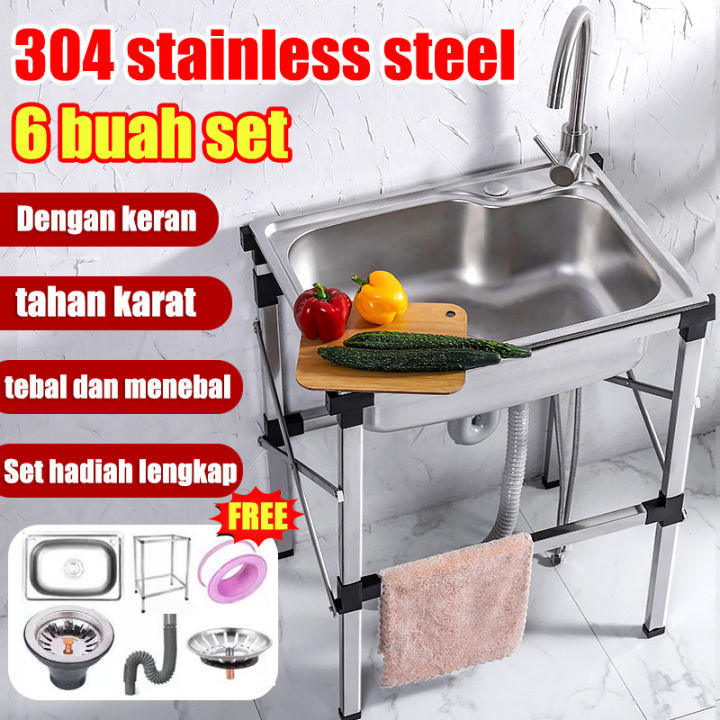 304 stainless steel Wastafel Portabel Wastafel Cuci Piring Murah ...