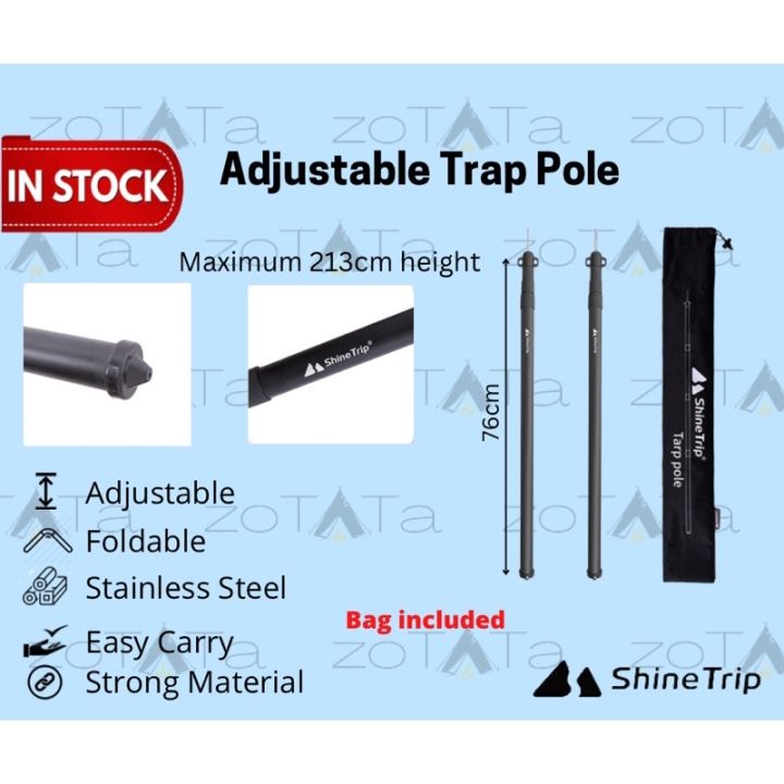ShineTrip Camping Adjustable Rod for Flysheet Tarp Tent Camp Bag Hiking ...
