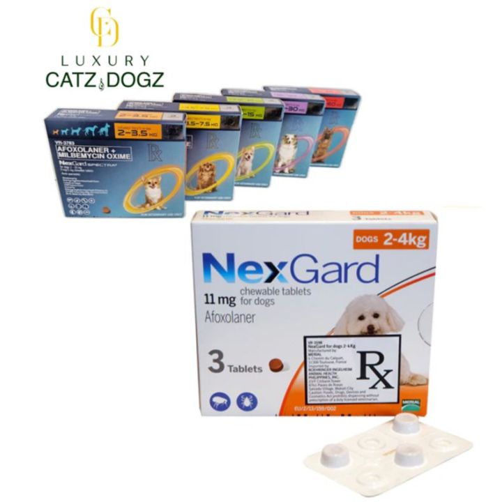 NexGard and NexGard Spectra Chewable Tablet I Anti Ticks and Flea I Per ...