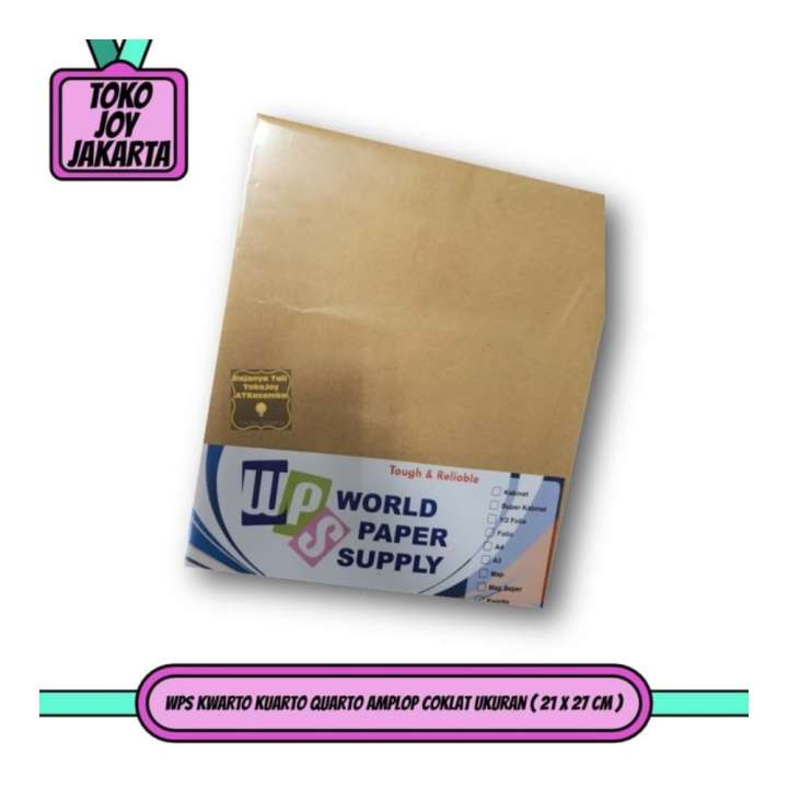 COD WPS KWARTO Kuarto Quarto Amplop Coklat Ukuran ( 21 x 27 cm ...