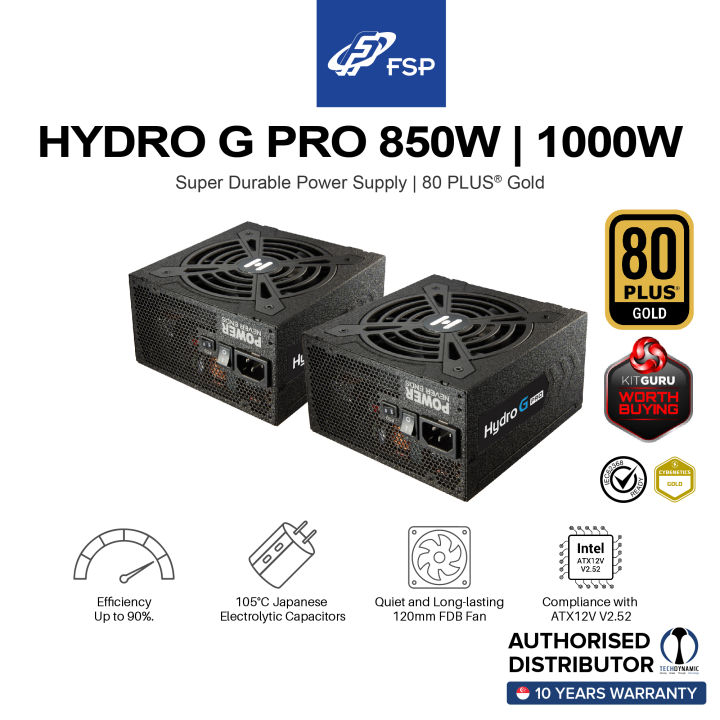 FSP HYDRO G PRO 850W, 1000W Full Modular 80+ Gold (ATX 3.0 + PCIe Gen5) - Bulk | Lazada Singapore