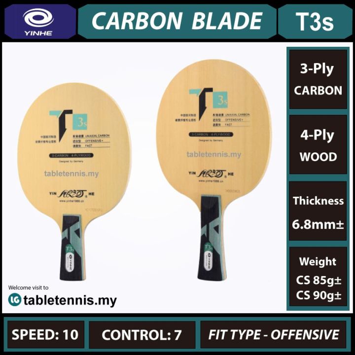 Yinhe Blade T3s Carbon Blade Table Tennis Ping Pong Racket Bat Paddle ...