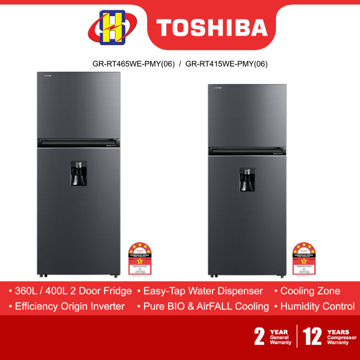 Toshiba Refrigerator (360L/400L) Origin Inverter AirFall Cooling Pure ...
