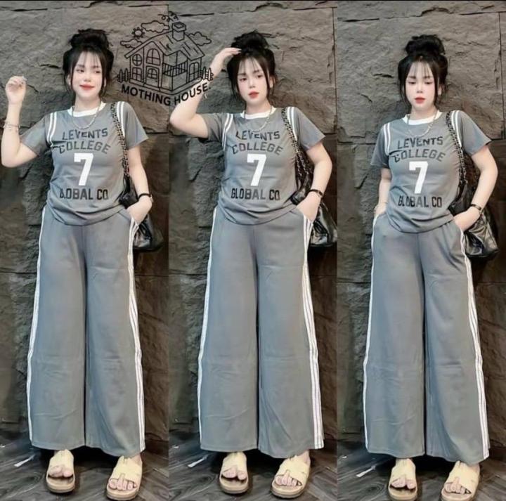 ชุดเซ็ต S283 ใหม่ล่าสุดชุดเซ็ต 2 ชิ้นเสื้อแขนสั้น กางเกงขายาวใหม่สุดเก๋ เนื้อผ้านิ่มใส่สบายพร้อม ...