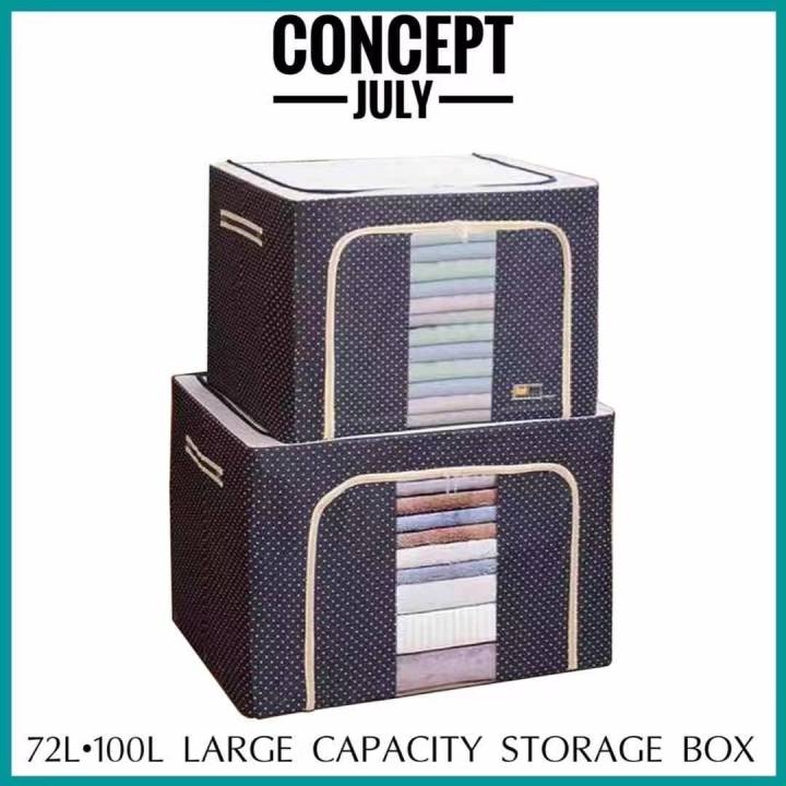 72L/100L Oxford Cloth Storage Box Large Capacity Foldable Oxford Cloth ...