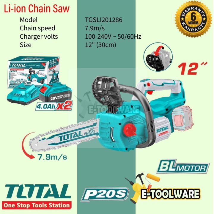 Total 12” Li-ion Chain Saw TGSLI201286 | Lazada