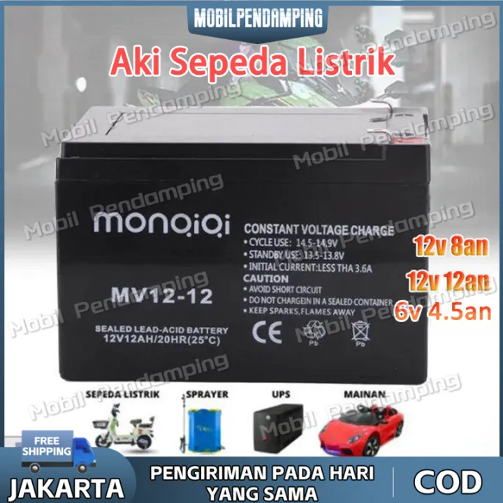 Aki Sepeda Listrik / Baterai asam timbal Aki Tangki Semprot Aki Kering ...