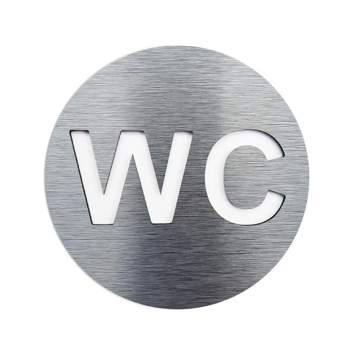 Customized Composite Aluminum Board WC Symbol Bathroom Signage - Unisex ...
