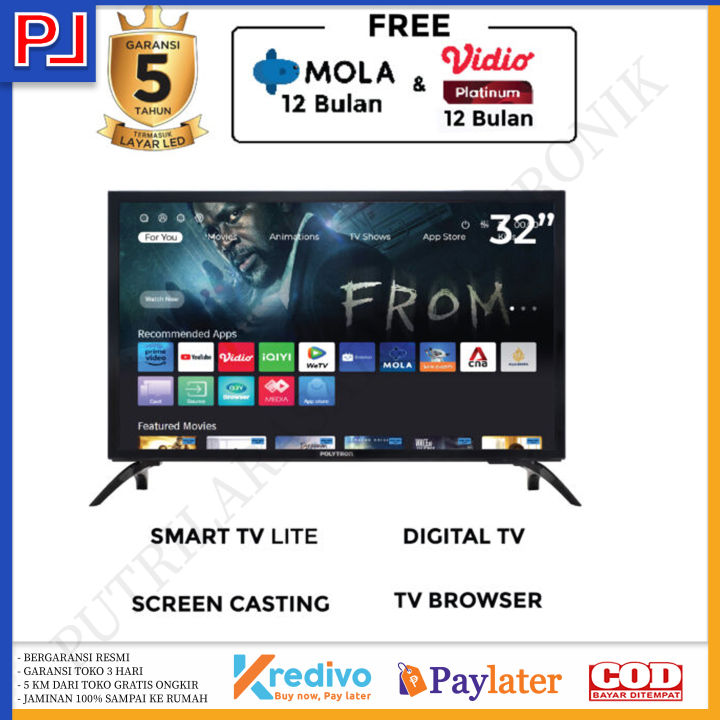 ASLI TV POLYTRON SMART LITE DIGITAL 32 INCH PLD 32CV1869 | Lazada Indonesia