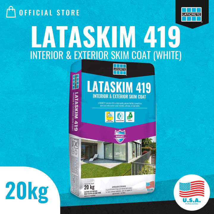 LATICRETE® LATASKIM 419 SUPER FINE SKIM COAT 20kg | Lazada PH