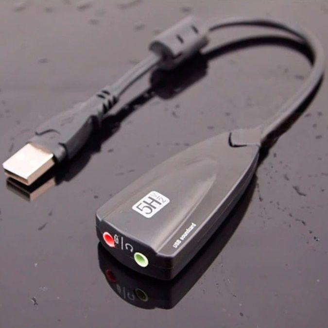 USB to Audio Splitter Sound Card 7.1 Adapter 5HV2 3D Audio Headset ...