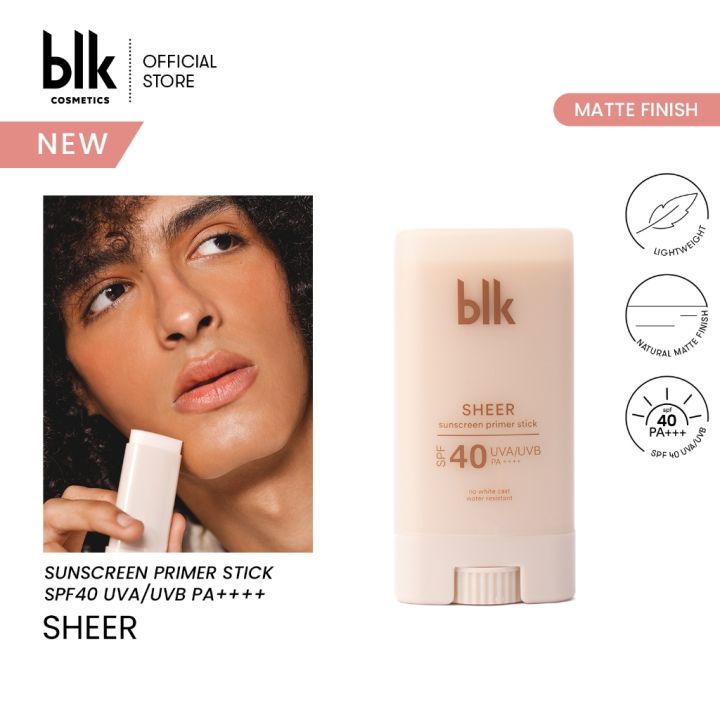 blk cosmetics universal sheer sunscreen primer stick SPF 40 UVA/UVB PA ...