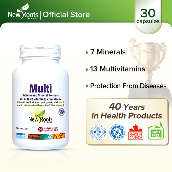 New Roots Herbal Multi Vitamin and Mineral Improves Immunity Enhance ...
