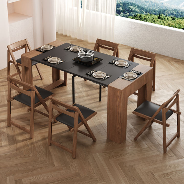 【Pre-order】Nordic retractable dining table for small household units ...