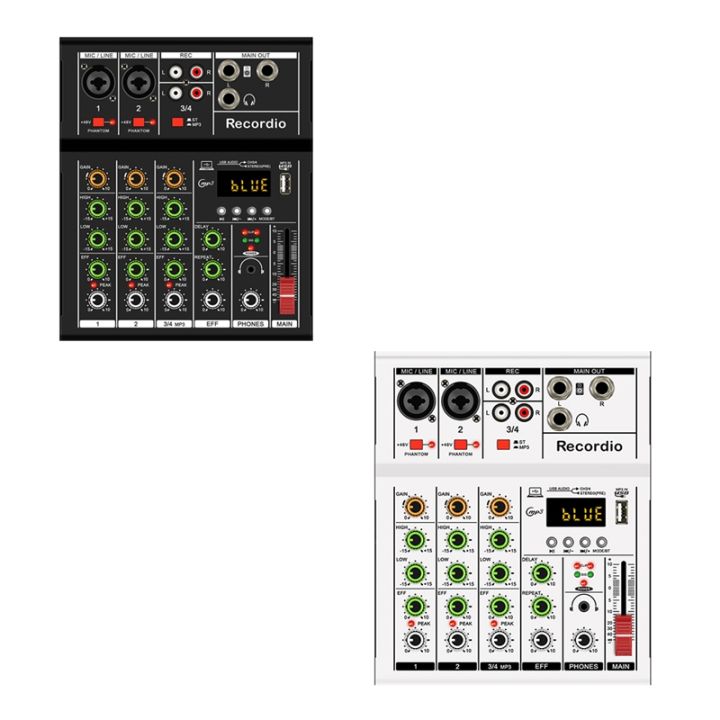 -A4 Professional Portable Digital Dj Console with USB Mixer Border Live ...