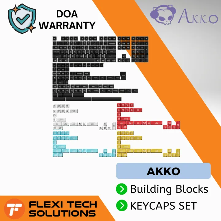 Flexi Tech AKKO WOB Building Blocks Keycap Set - (MDA Profile) PBT ...