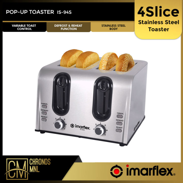 Chronos | Imarflex 4 Slice Pop-up Toaster IS-94S | Lazada PH