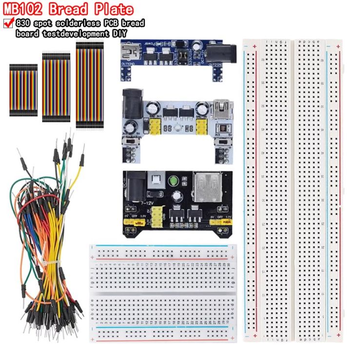 3.3V/5V MB102 Breadboard power module+MB-102 830 points Prototype Bread ...